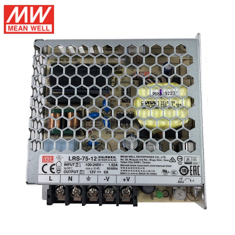 Original MEAN WELL LRS-75-12 Switching Power Supply 110V220V AC To 12V DC 6A 72W Meanwell Power ...