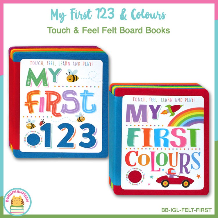 My First 123 & Color Touch & Feel Felt Board Books (WW) | Shopee ...