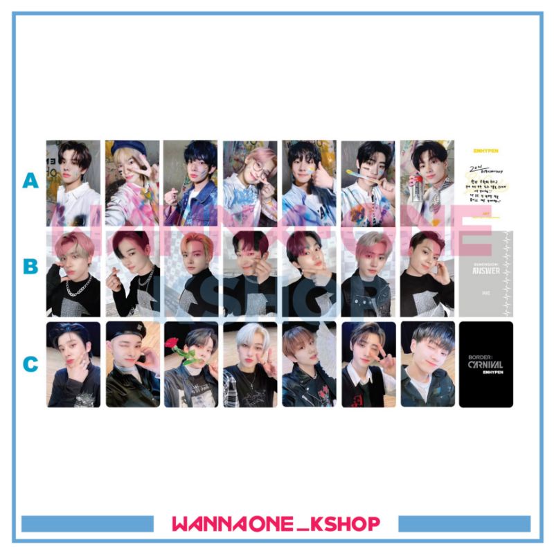 Photocard en hypen 1st anniversary boardcast answer border carnival ...