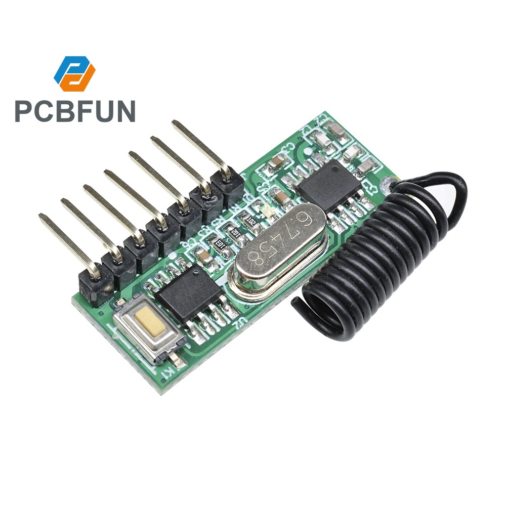 Pcbfun 433Mhz Rf Wireless Remote Control Learning 4 Channel Decoding ...