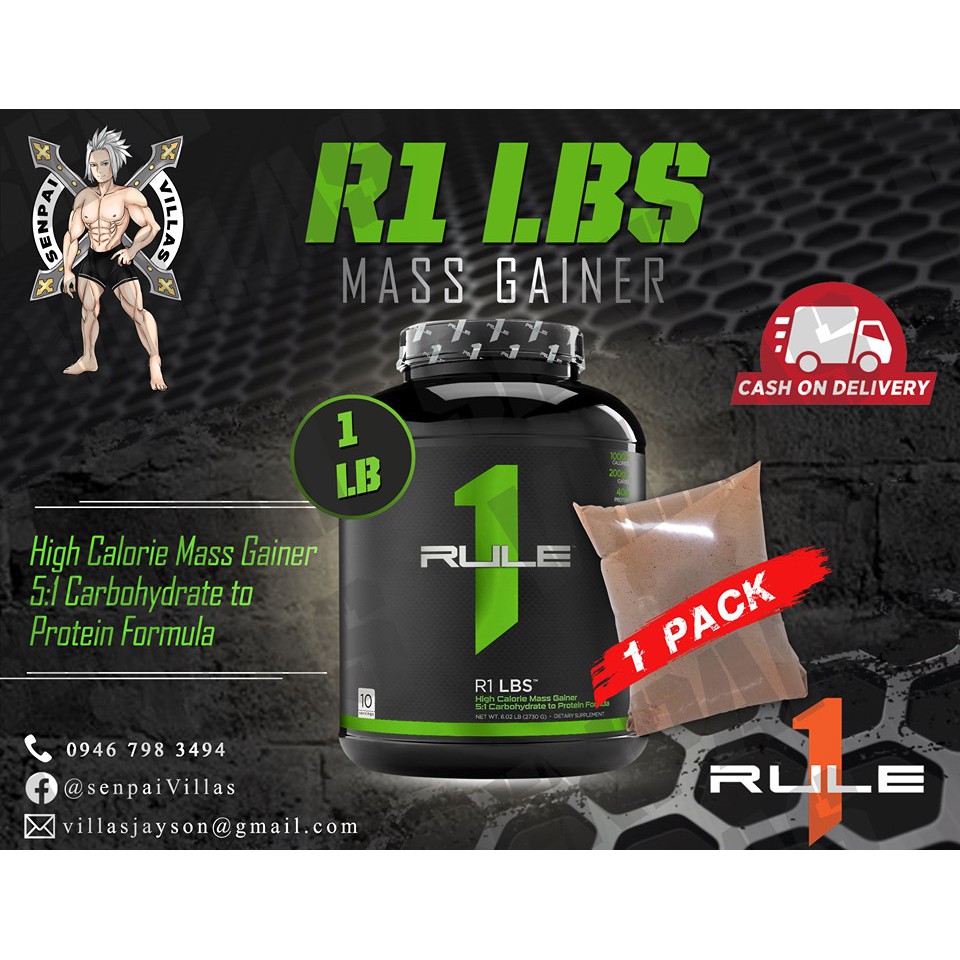 RULE 1 LBS HIGH CALORIE MASS GAINER 1LB | Shopee Philippines