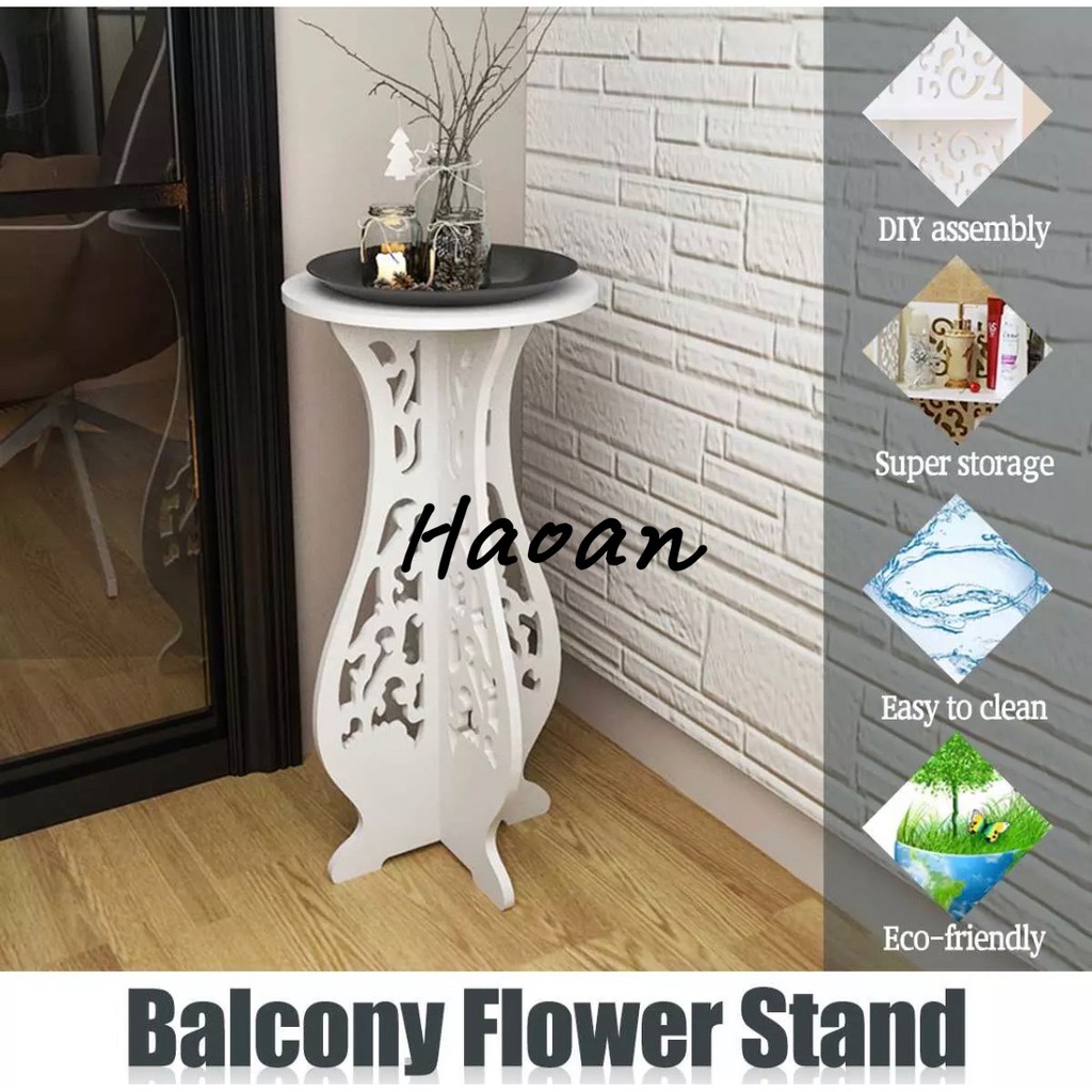 Modern Coffee Table Desk Wood Plastic Board Round Small Coffee Tea ...