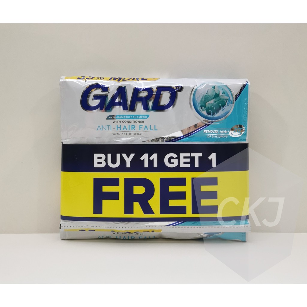 Gard Anti-Dandruff Shampoo 11+1 Sachet (2 Packs) | Shopee Philippines