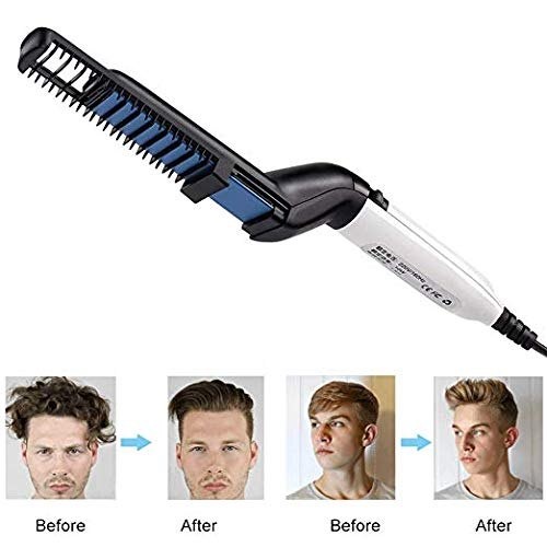 Men's Electric Hair Styler and Beard Straightener Comb for Modeling ...