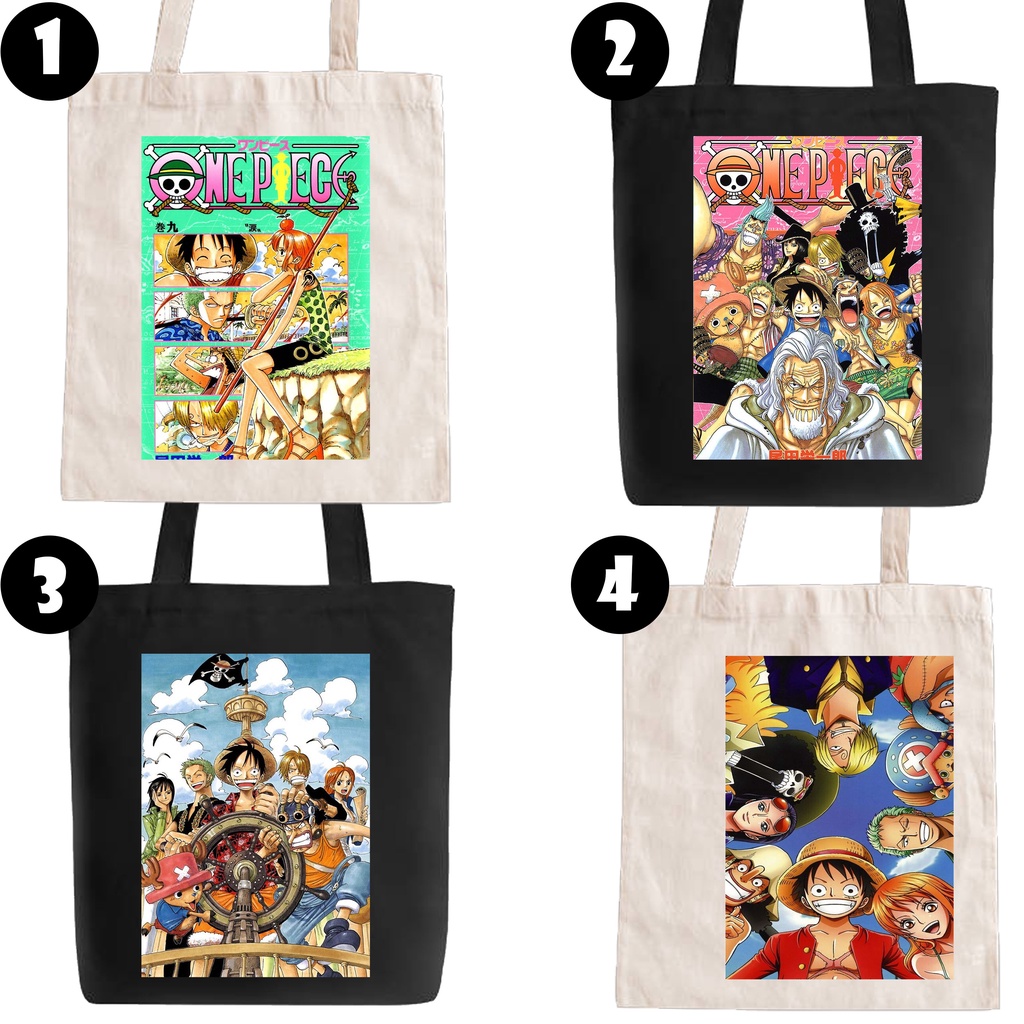 T224 ONE PIECE ANIME DESIGN KATSA CANVAS SHOULDER TOTE BAG FOR WOMEN ...