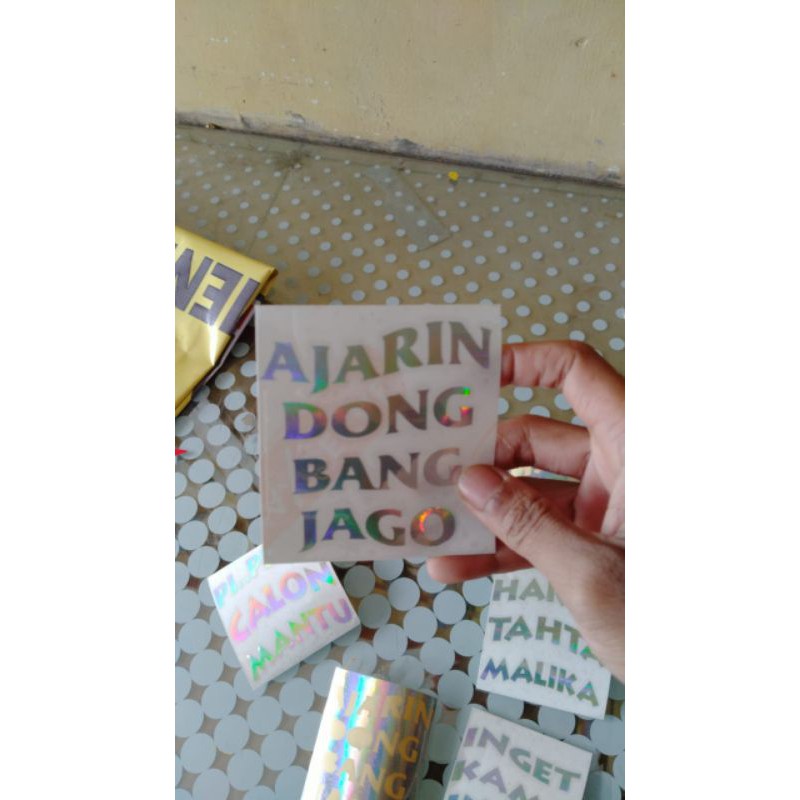 Dong bang Jago's Teaching hologram Sticker (tiktok Words) | Shopee ...