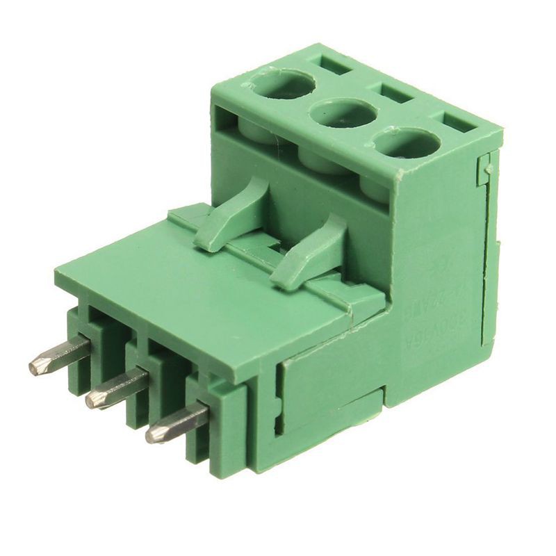 10Pcs 5.08mm Pitch 3Pin Plug-in Screw PCB Terminal Block Connector ...