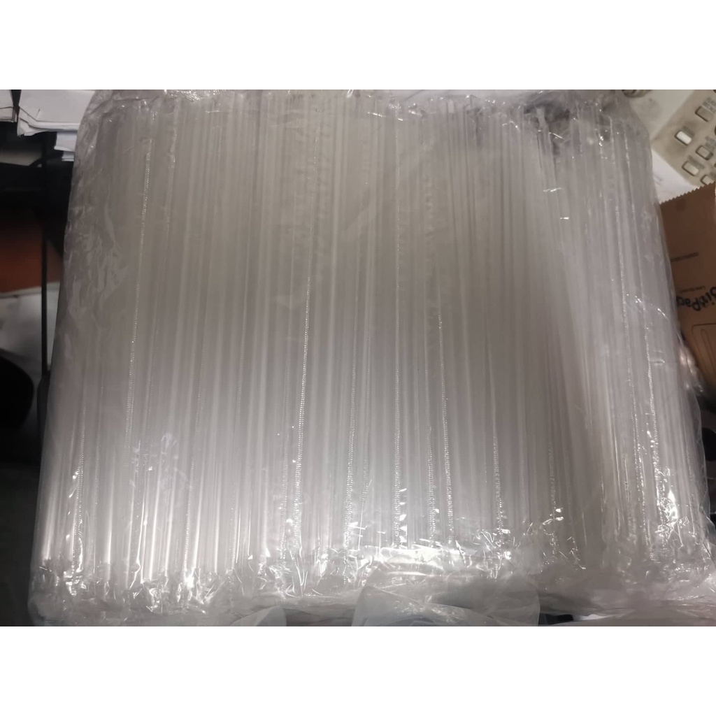 Thin Sharp 500pcs Hard Straw individually wrapped | Shopee Philippines