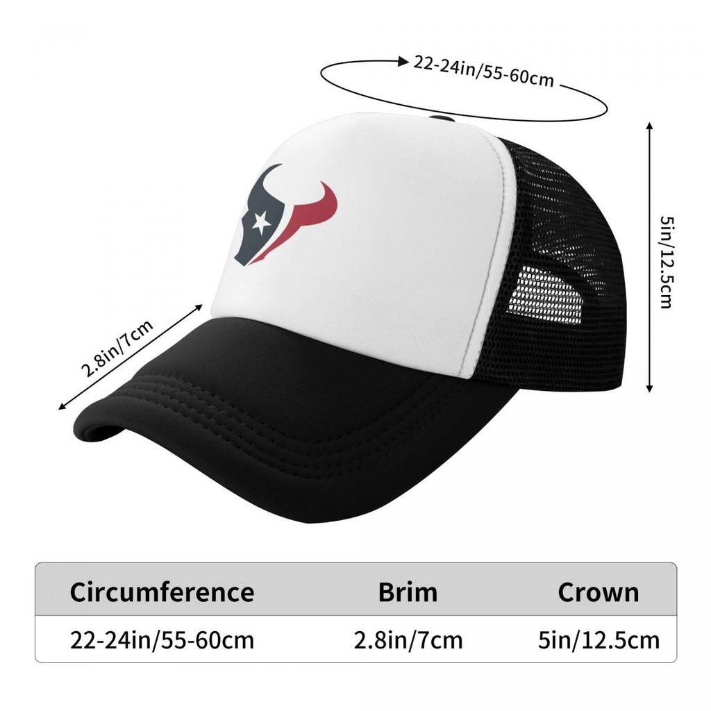 Houston Texans Logo NFL Adult Grid Hat Men's Women's Baseball Cap High ...
