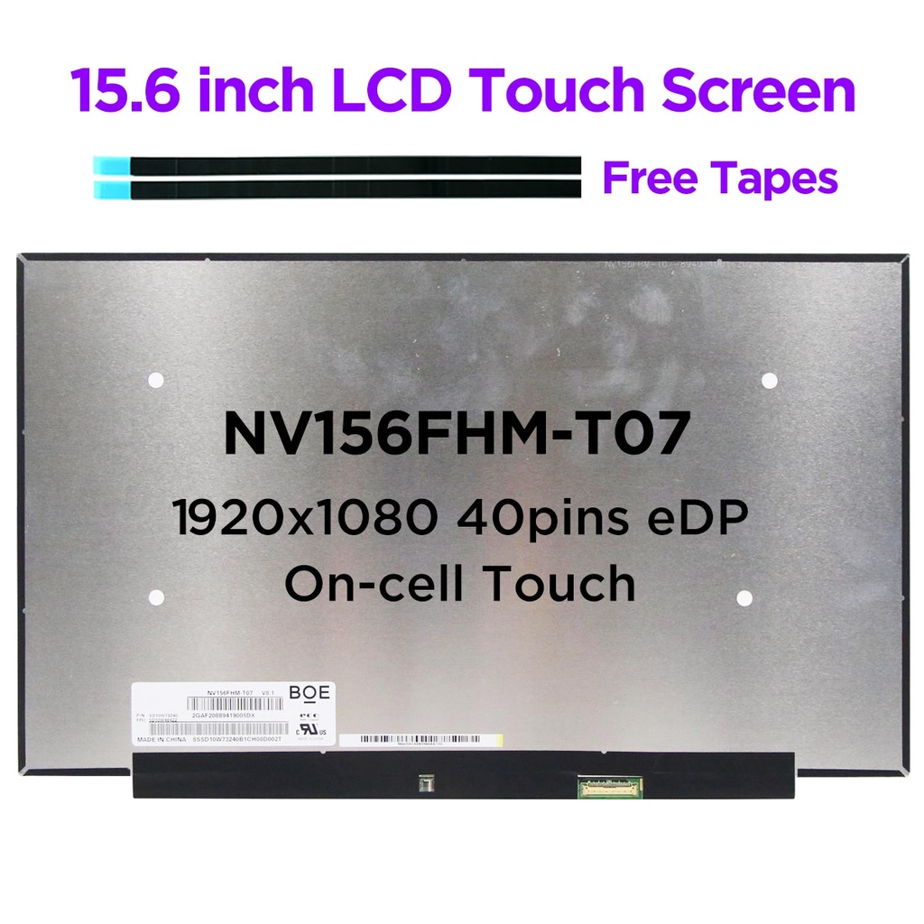 15.6" Laptop LCD Touch Screen NV156FHM-T07 Fit R156NWF7 R2 For Lenovo ...