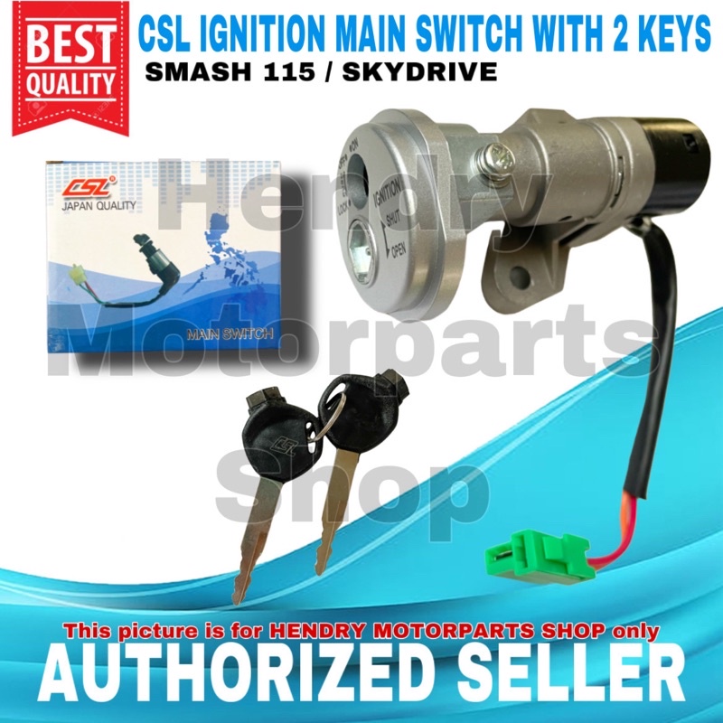 HDR ┊ IGNITION MAIN SWITCH (2 KEYS 2 WIRES) FOR SUZUKI SMASH 115 ...