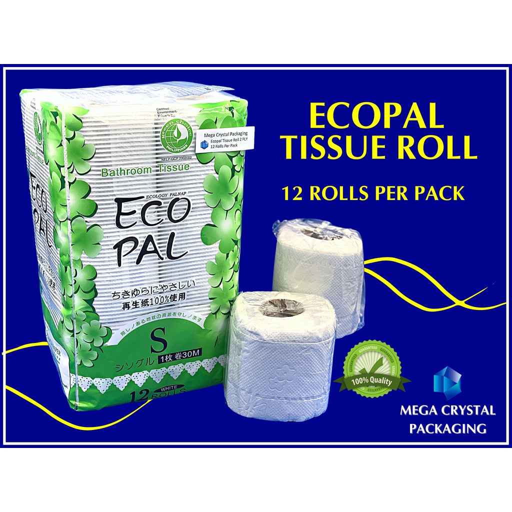 [ 12 Rolls ] Ecopal Tissue Roll / Bathroom Towel / Tissue Paper Roll 2 ...