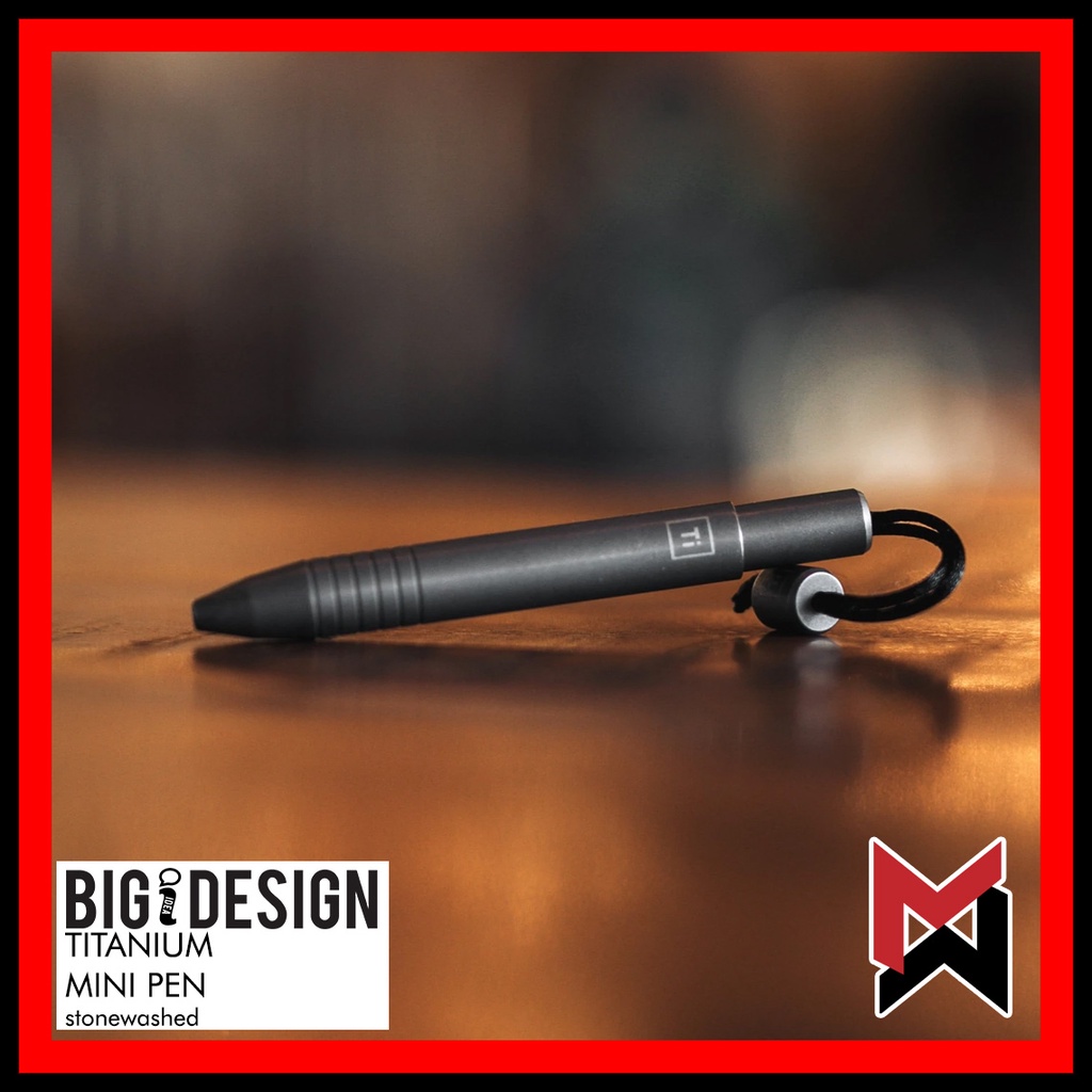 BIGiDESIGN - Ti Mini Pen - Stonewashed - Titanium - Big Idea Design ...