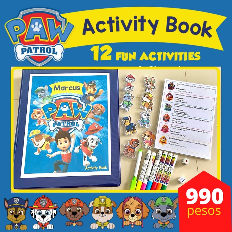 PAW PATROL Themed Activity Book (Busy Book for Kids) | Shopee Philippines