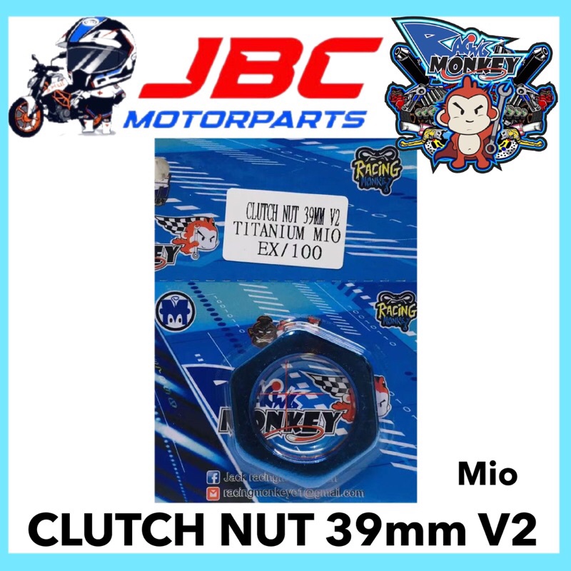 Racing Monkey Clutch Nut Mio 39mm V2 Titanium | Shopee Philippines
