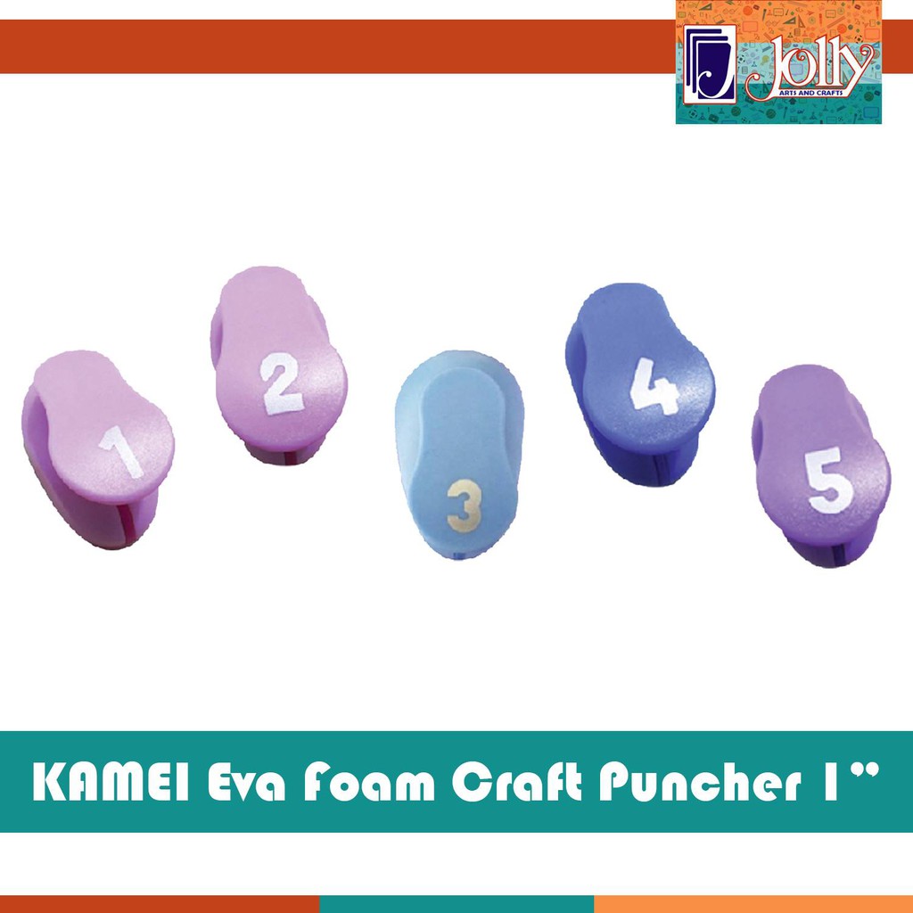 KM-8810 Kamei Eva Foam Numbers Craft Puncher 1" - Number Puncher from 0 ...