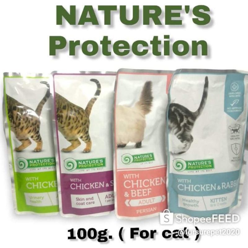 Nature's Protection Wet Cat Food in Pouch (100g) | Shopee Philippines