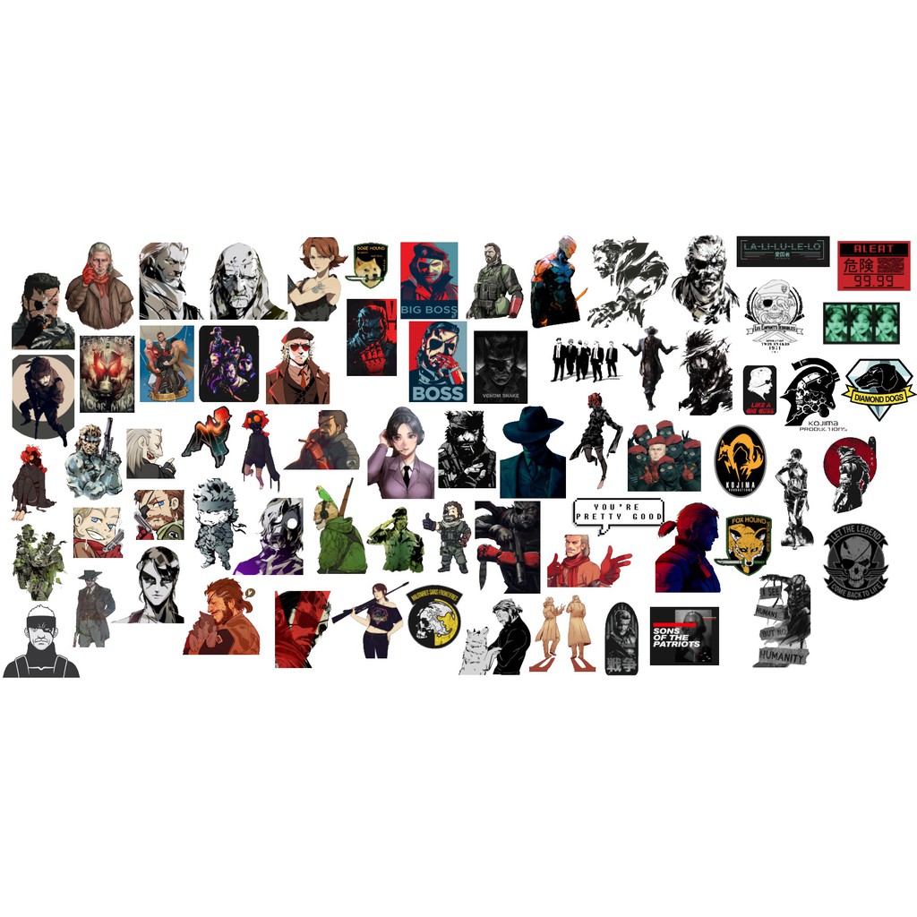 70Pcs Metal Gear Solid / MGS / Metal Gear Vinyl Stickers Waterproof ...