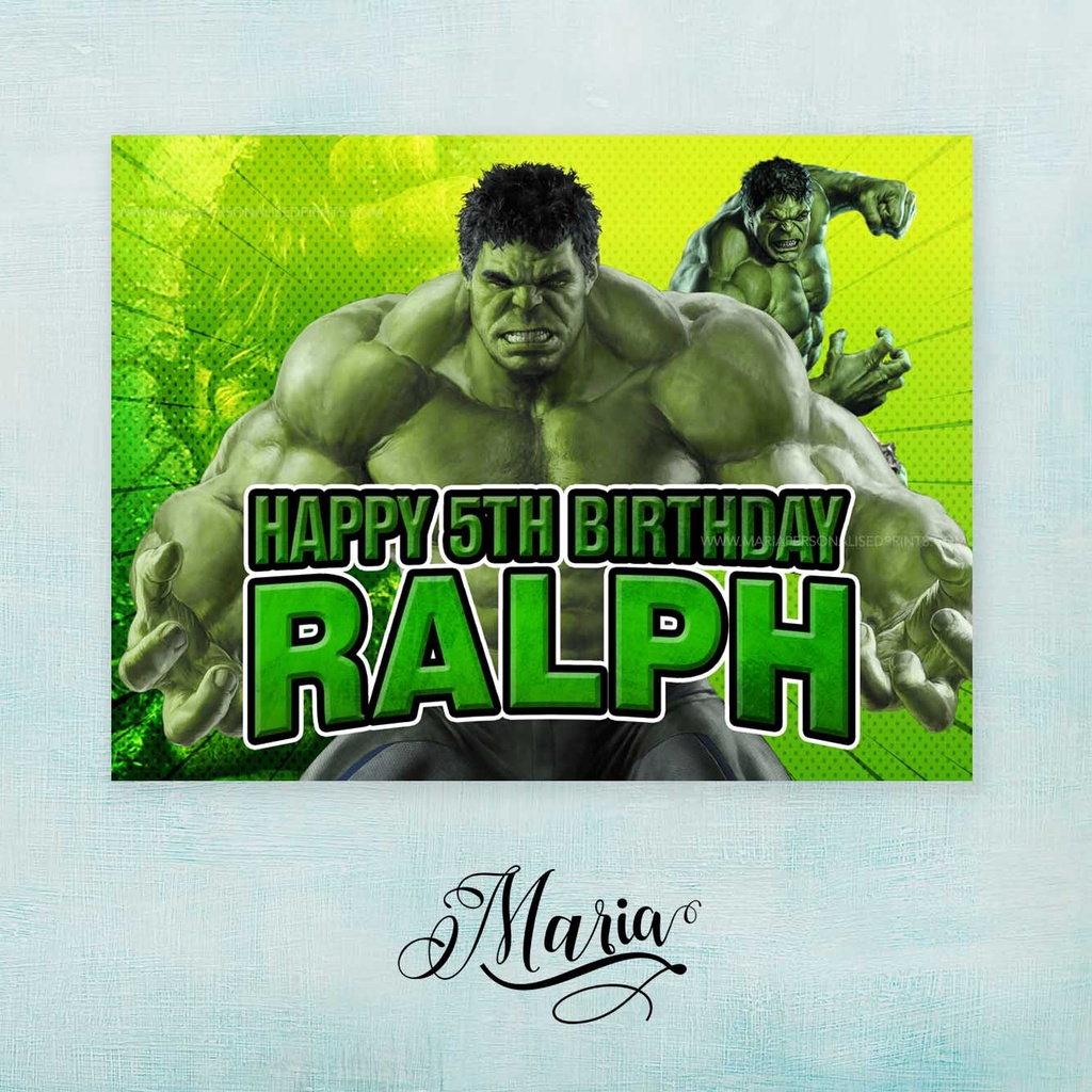 The Incredible Hulk Birthday Banner | Shopee Philippines