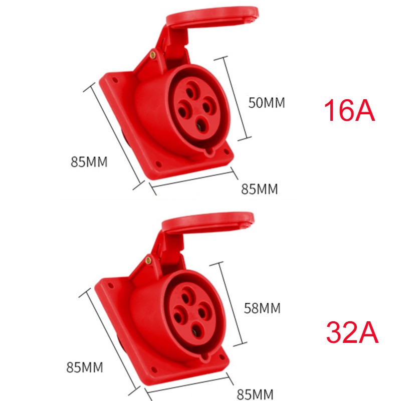IP44 Waterproof Industrial Plug Socket Male Female Electrical Connector Power Connecting 16A 32A ...