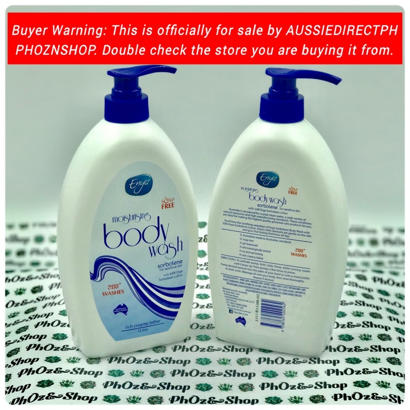 ENYA 1L SOAP FREE WASH SORBOLENE 🇳🇿 AUSTRALIAN MADE PHOZNSHOP ...