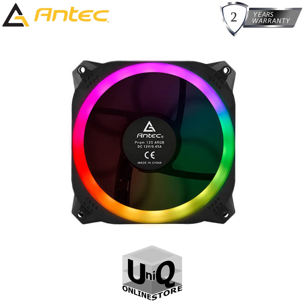 Antec Prizm 120 ARGB PWM Fan, Dual-Ring Design, Motherboard Sync ...