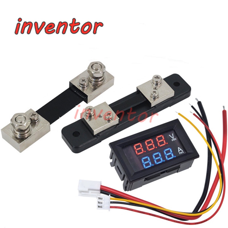 Dc Current Voltmeter 0-100V 10A 50A 100A Digital Display LED Dual Head ...