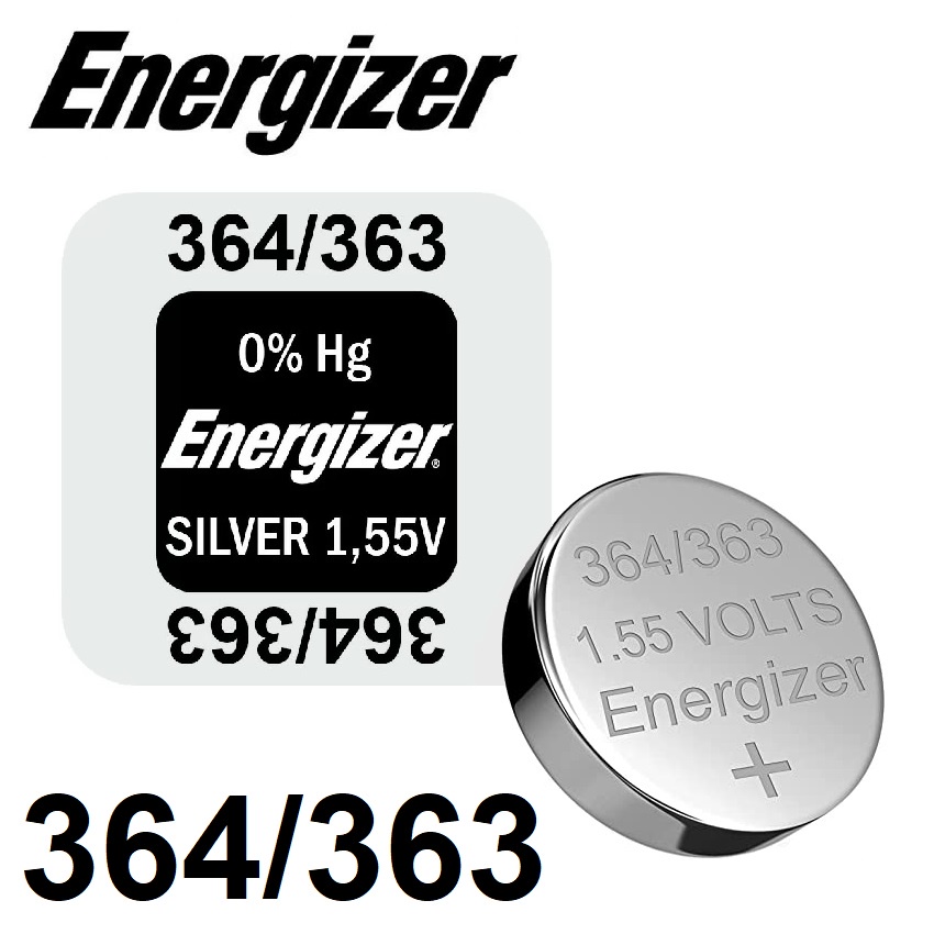 Energizer Silver 364 363 (1pc) 1.55v Silver Oxide Button Cell Battery ...