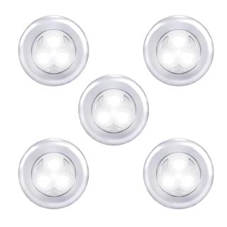 Battery Operated Touch Lamp Light/3 LED Bulbs Wireless Stick Tap Touch ...