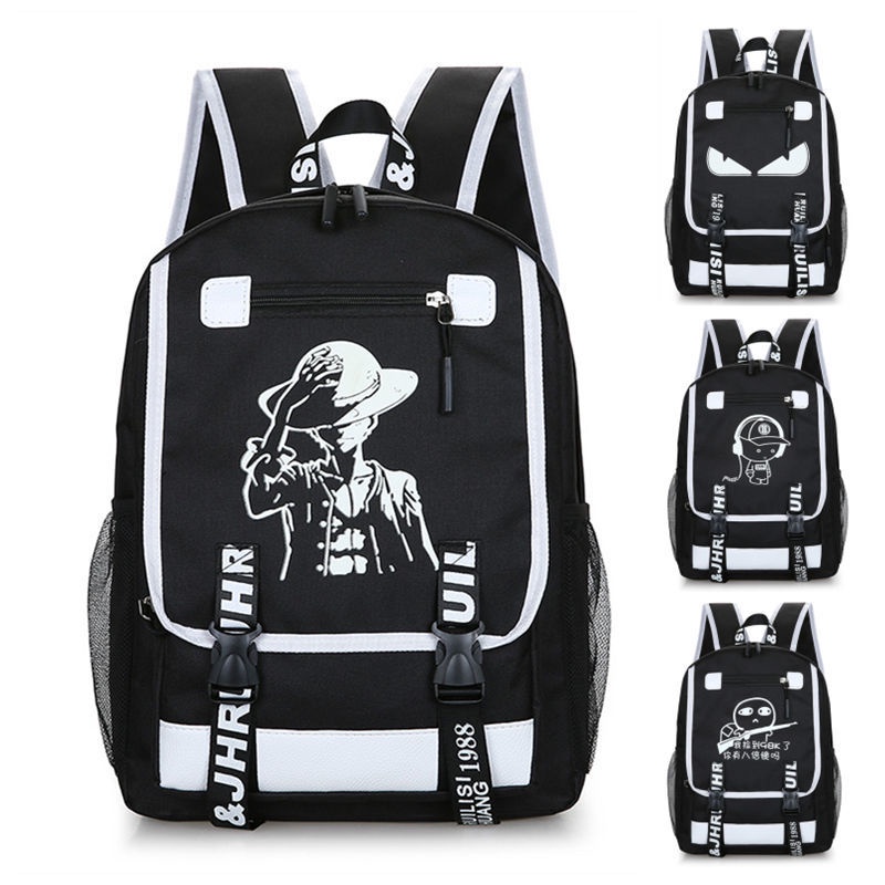 [READY STOCK] Backpack Luminous Luffy School Bag Large Capacity Travel ...