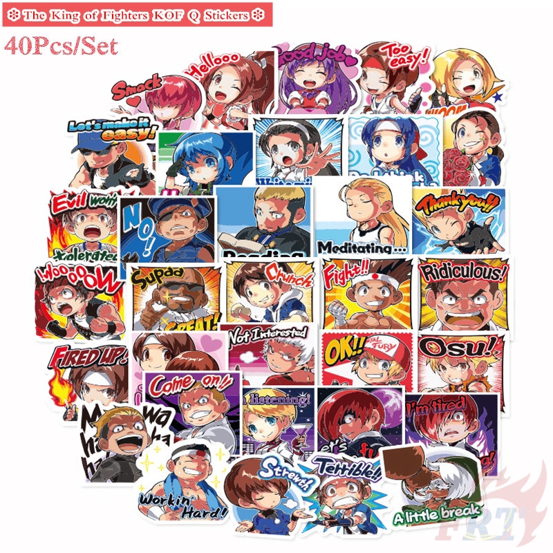The King of Fighters KOF Q Stickers 40Pcs/Set DIY Decals Stickers for ...