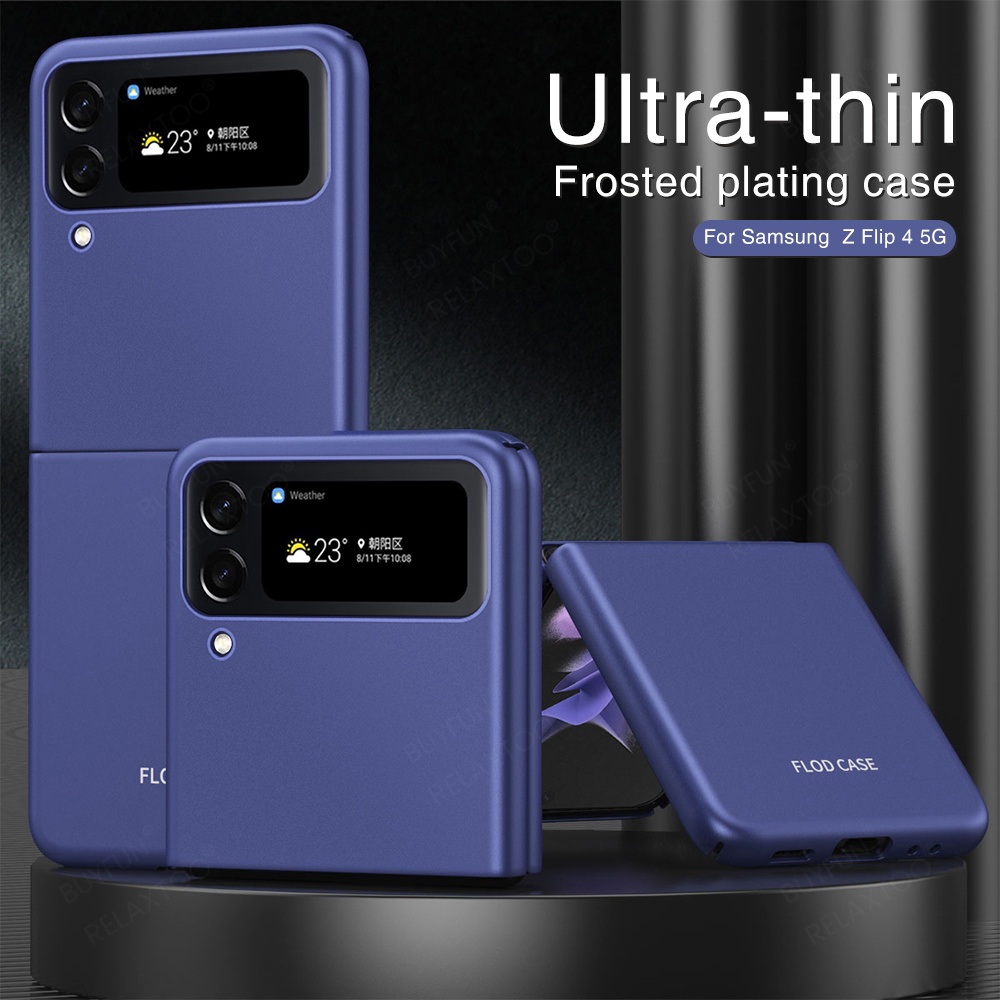 Fundas On Sumsung ZFlip4 Case Luxury Slim Matte Hard PC Back Covers For ...