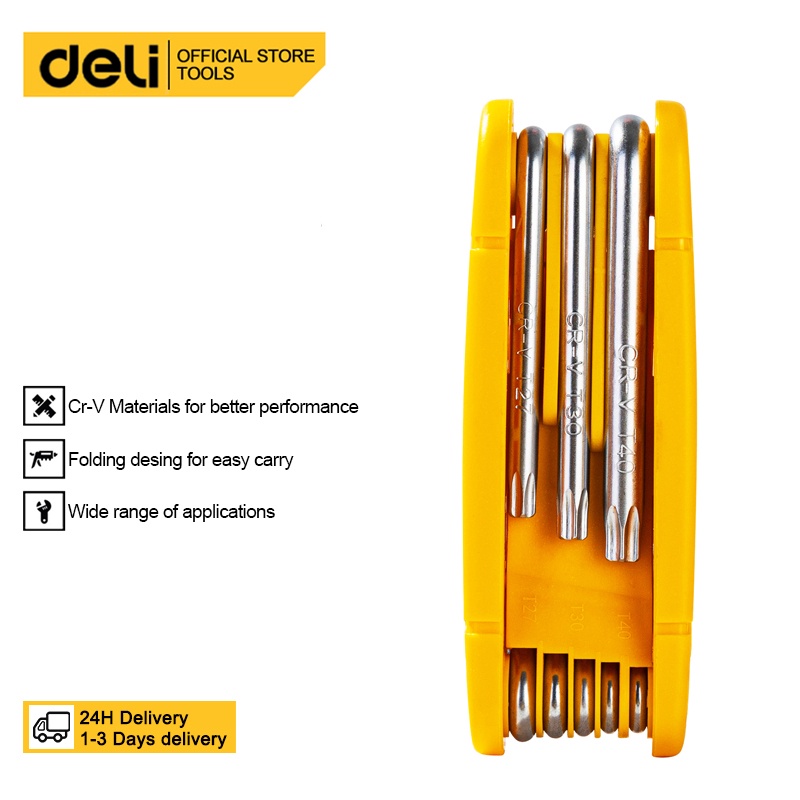 Deli Hex Key Sets Hex Screwdriver Hand Tool Wrench Set Home Service DIY ...