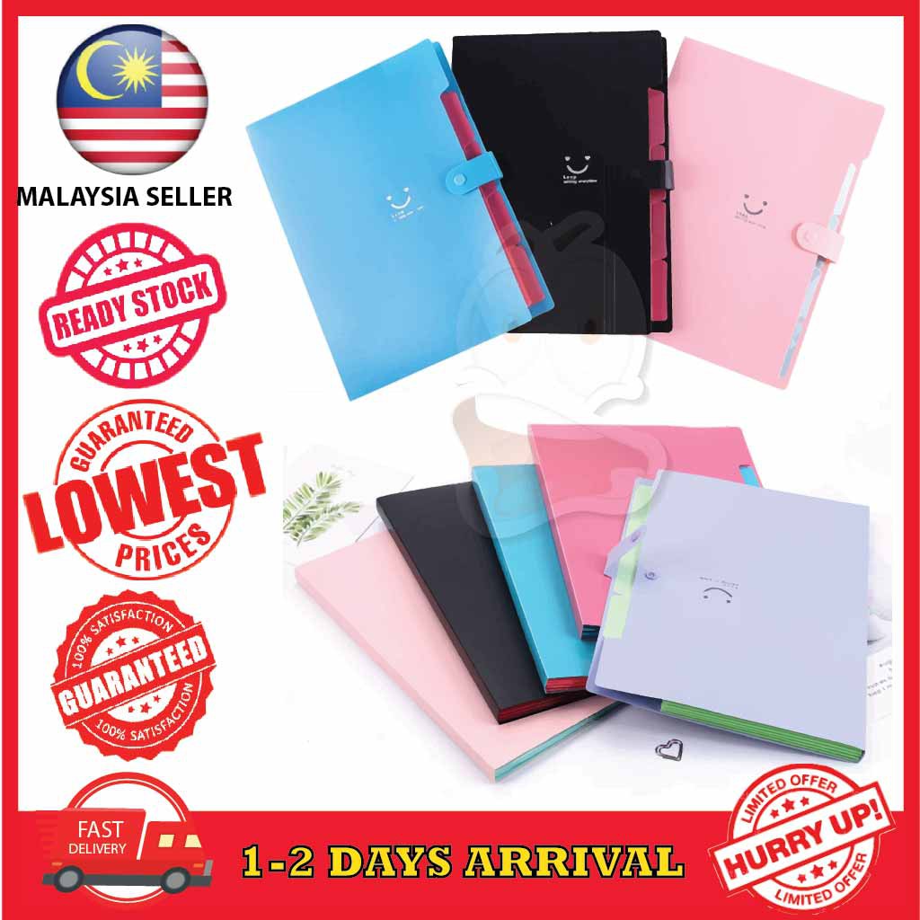 [1 PC] A4 Document File A4 Colourful File A4 Pocket File A4 Office File ...