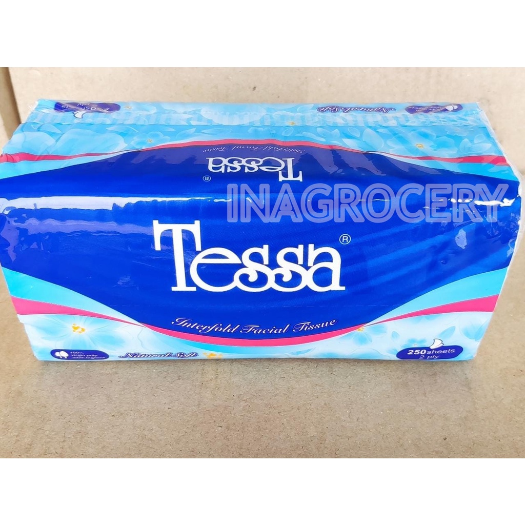TESSA natural SOFT FACIAL TISSUE 250 SHEETS 2PLY | Shopee Philippines