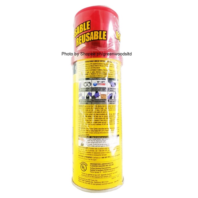 Touch'n Foam Mouse Shield Foam Sealant+Blocker 12 oz 340g GW_S3 ...