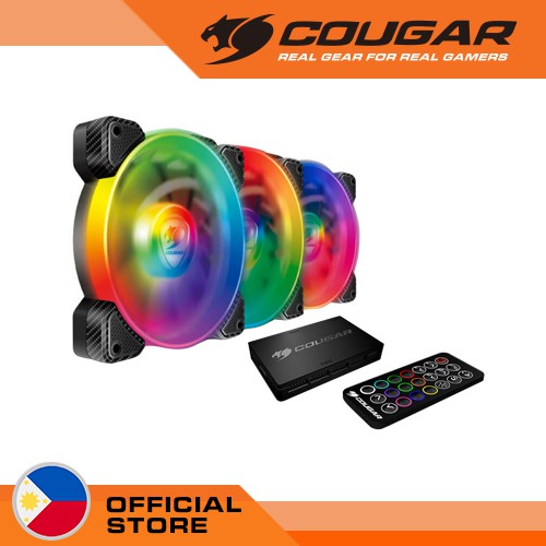 COUGAR 3PCS 120MM SPB PWM RGB FANS / BACKLIGHT CORE BOX / REMOTE ...