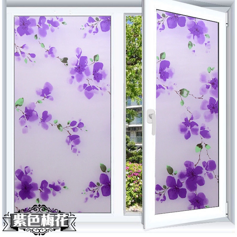 Frosted anti peeping glass sticker window transparent toilet anti light ...