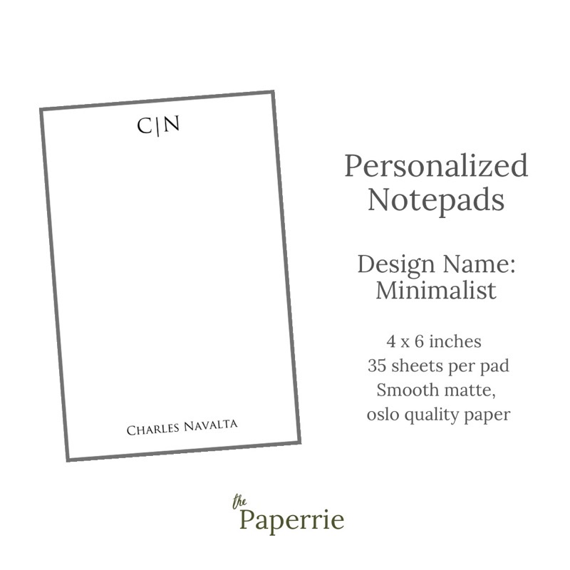 Personalized Notepad in Minimalist design | Shopee Philippines