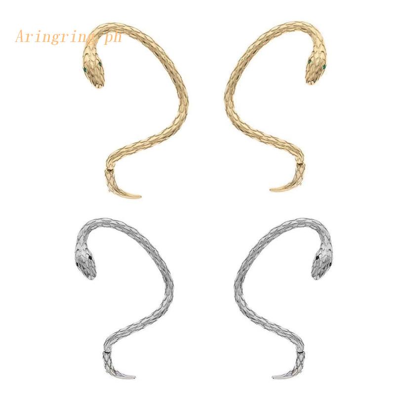 ARIN Snake Stud Earrings Snake Ear Cuff Pierced Snake Climber Earrings ...