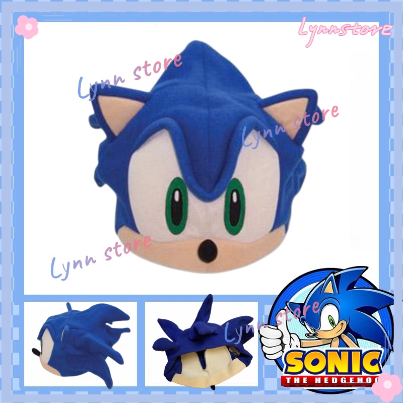 SONIC THE HEDGEHOG Blue Cosplay Costume Hat Sonic Fleece Cap Cosplay ...