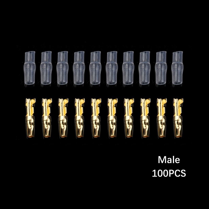 50Set/200PCS 3.9mm Bullet Crimping Terminals Motorcycle Connector ...