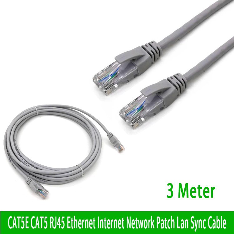 CAT6 RJ45 Ethernet Internet Network Patch Lan Sync Cable Cord (3 Meter ...