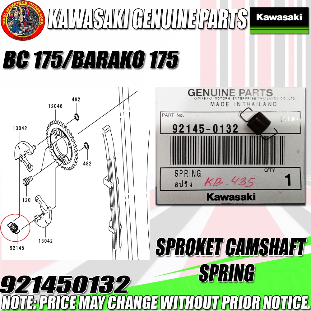 BC 175/BARAKO 175 SPROCKET CAMSHAFT SPRING/ WEIGHT DECOMP (KMC ...