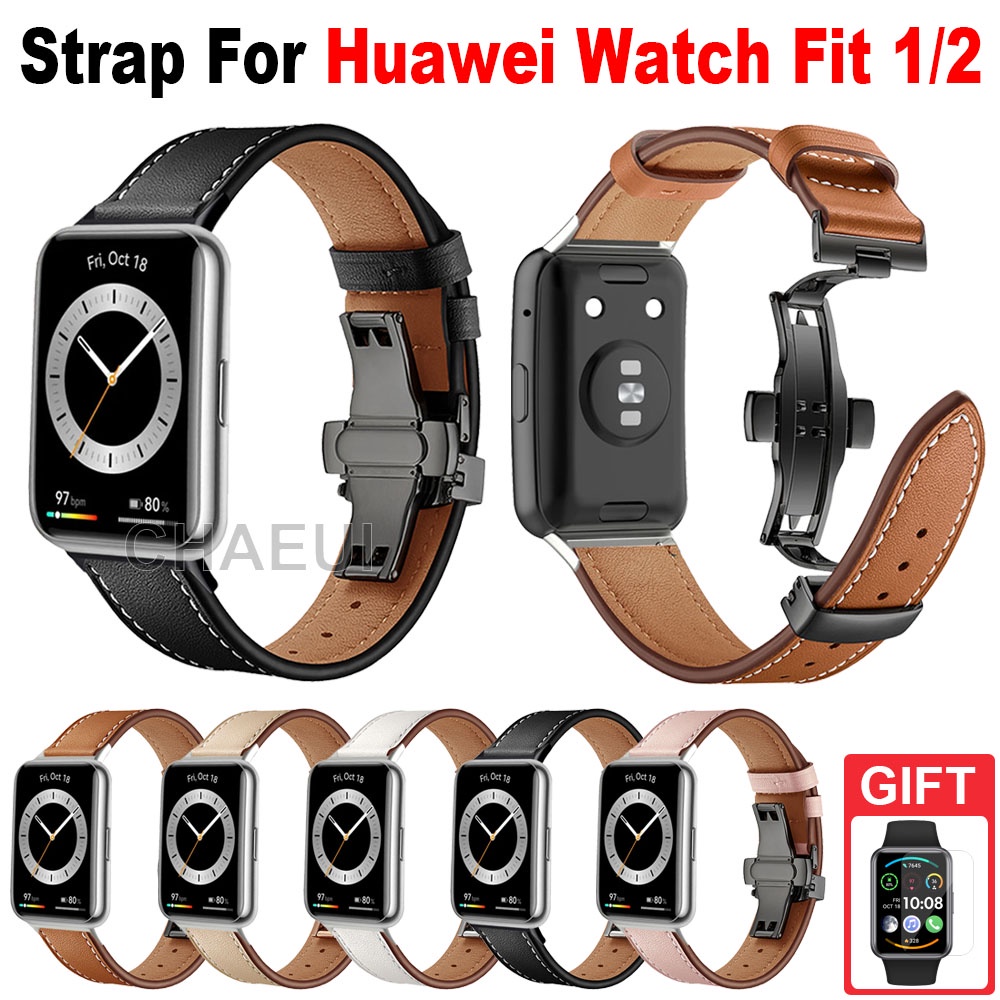 Leather Strap Band Bracelet for Huawei Watch Fit 2 3 4 Pro / Huawei ...