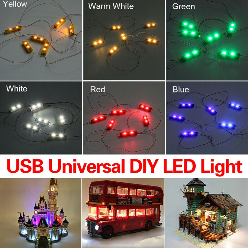Universal DIY USB LED Light Lighting Kit For Lego MOC Toy Bricks Bar-type 6 Colors for choose ...
