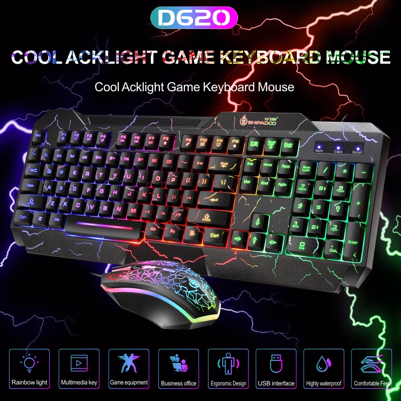Waterproof Wired RGB Cool LED Backlit Computer Gaming Mouse and ...