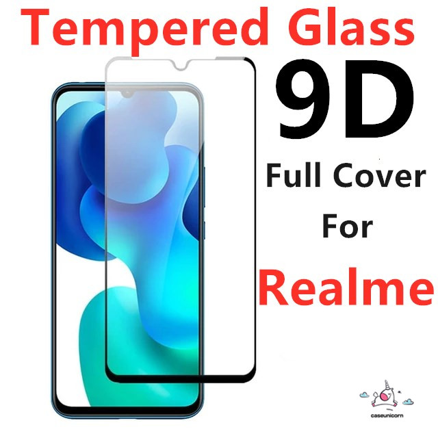 9D Full Case Tempered Glass Realme C67 C63 C51s Note 50 60 C55 C65 C61 11 C51 C25 C53 C33 C30 ...