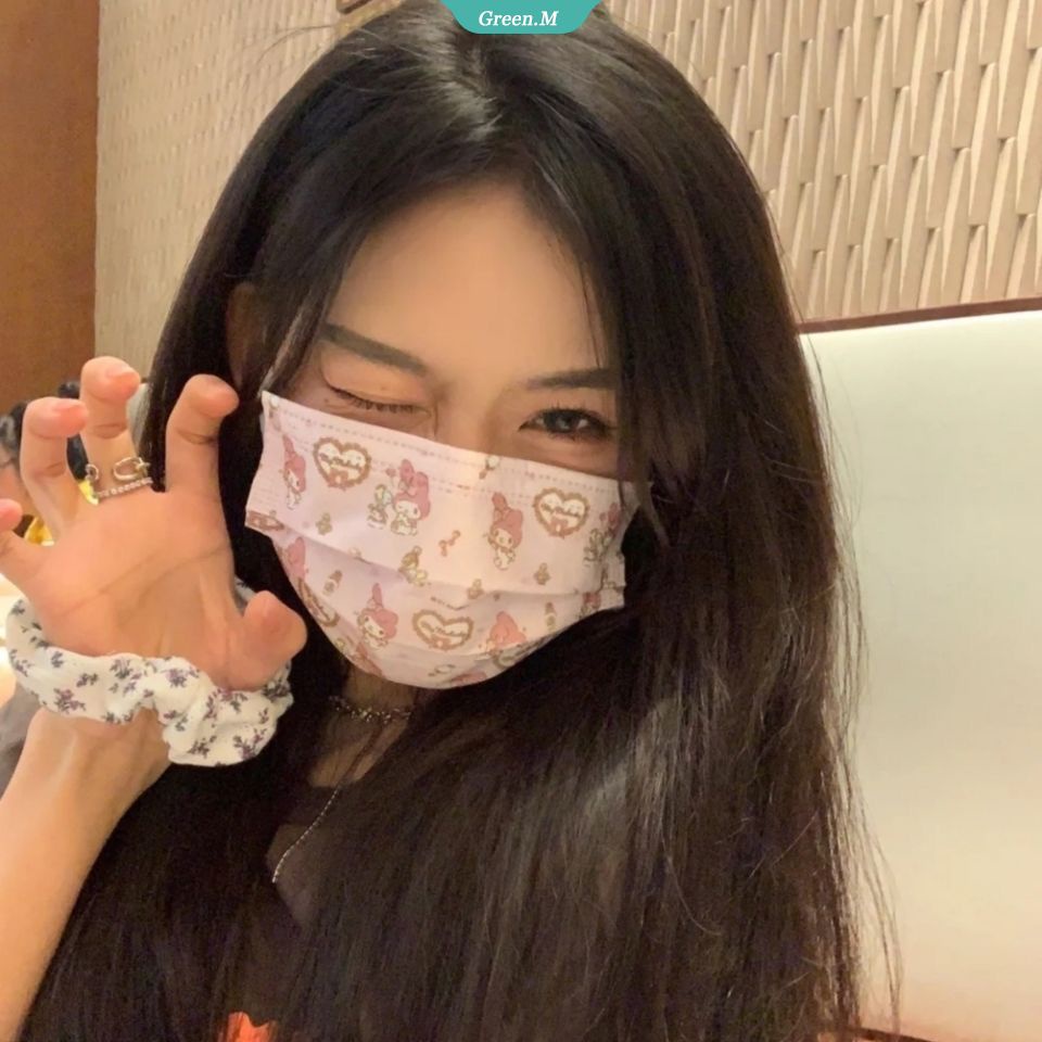 10 Pieces Kawaii Anime Cartoon Sanrio My Melody Masks Disposable ...