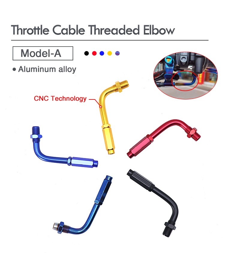 1 Pc 90 Degree Elbow Throttle Cable Adjuster Motorcycle Turn Out Repair ...